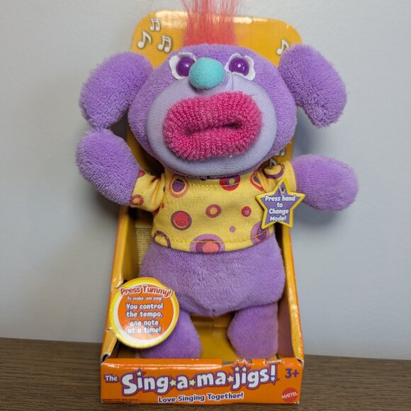 Fisher-Price | Toys | The Sing A Ma Jigs Toy Purple Plush 9 Tall 20 Nib ...